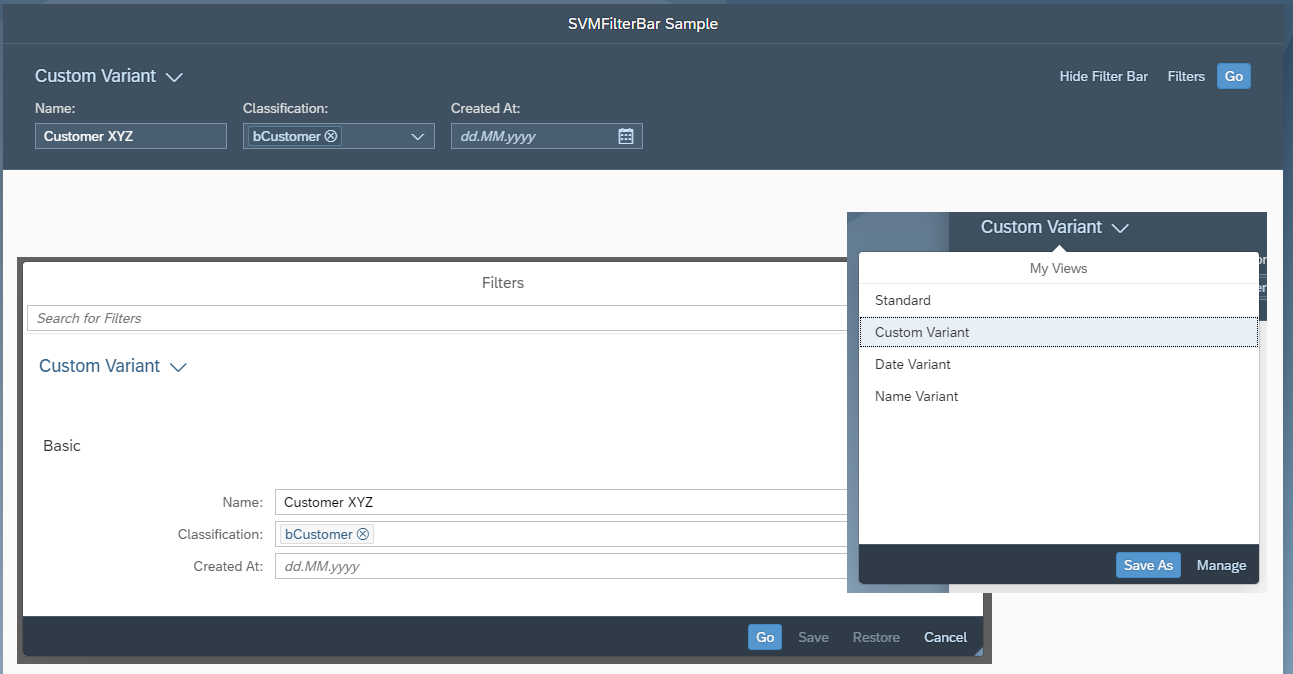 Ui Filterbar With Smartvariantmanagement
